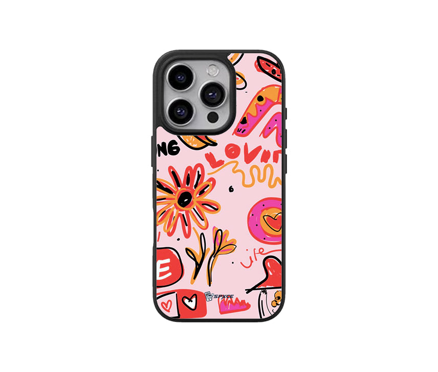 Funda Case Garabatos Flowers Girls – Spxce Cases
